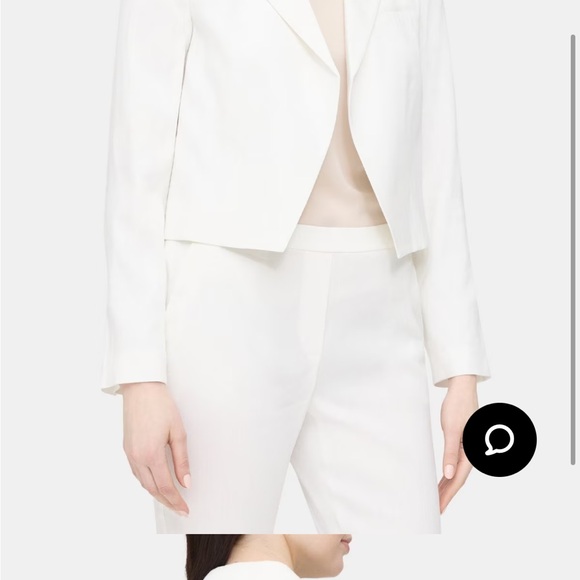 Theory | Jackets & Coats | Nwt Theory Outlet Po Linen Cropped Blazer ...